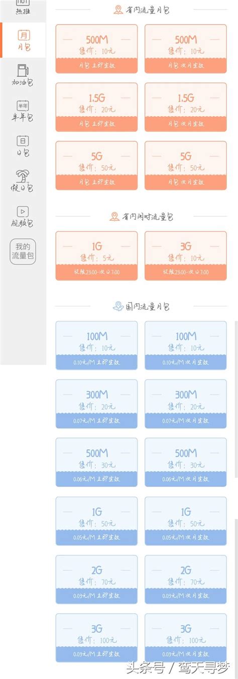 不算各種優惠，三大通信運營商的流量資費是怎樣的？ 每日頭條