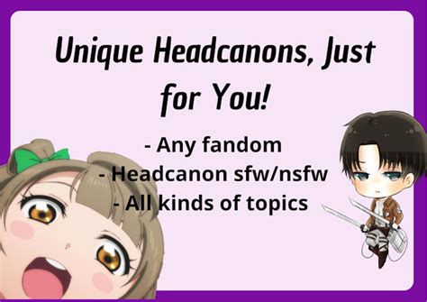 Write Personalized Headcanons For Your Favorite Characters By Katyagv