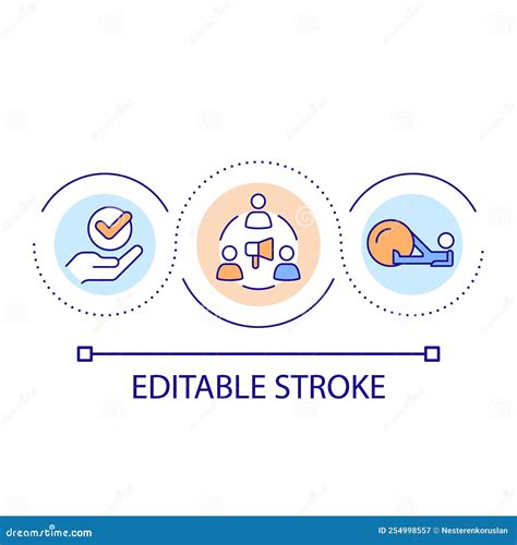 Promoting Physical Activity In Community Loop Concept Icon Stock Vector
