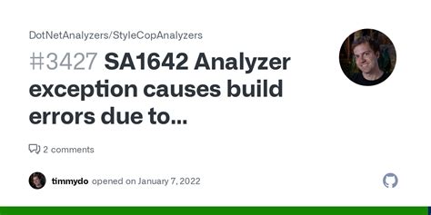 Sa1642 Analyzer Exception Causes Build Errors Due To Globalization