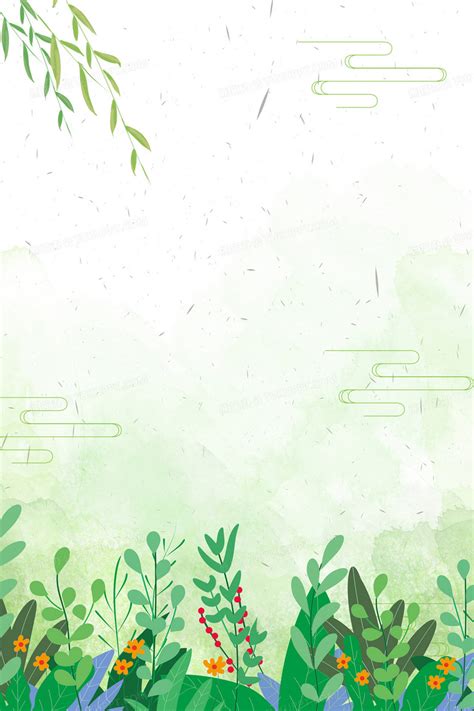 二十四节气之立春绿色背景背景图片素材免费下载 熊猫办公