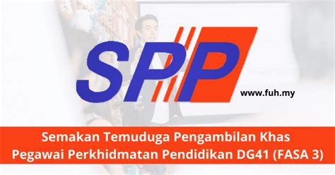 Semakan Temuduga Pengambilan Khas Pegawai Perkhidmatan Pendidikan Dg Fasa
