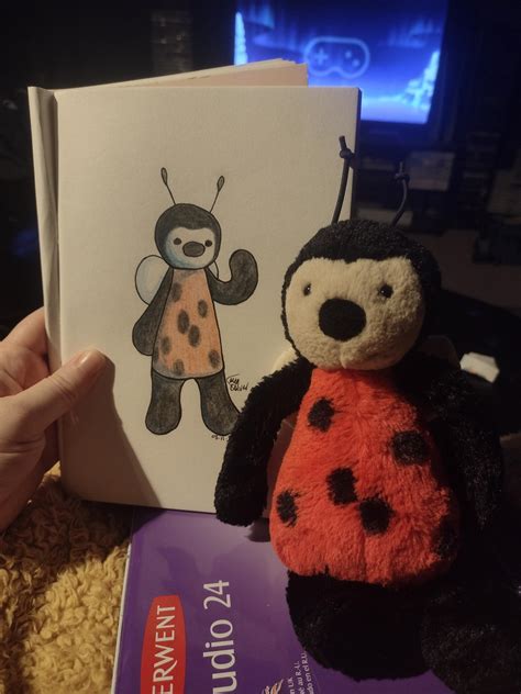 Bashful Ladybug Doodle 🐞 Rjellycatplush