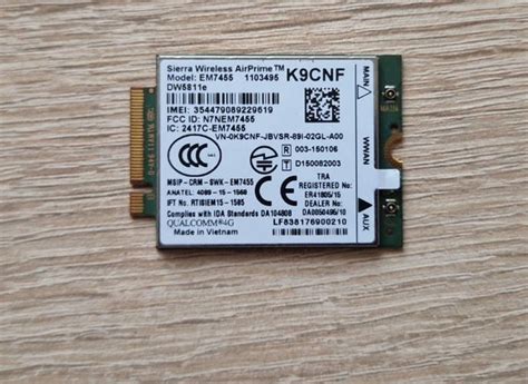 WWAN МОДЕМ SIERRA EM7455 DW5811E ДЛЯ НОУТБУКОВ DELL (ID#2278946996 ...
