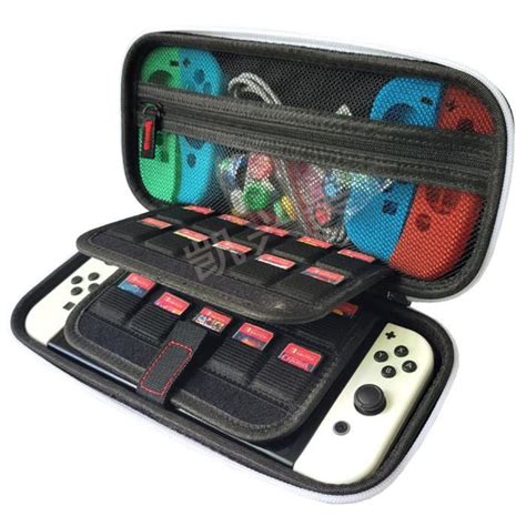 Etui Pour Switch Oled Housse De Transport Rigide Bleu Cdiscount