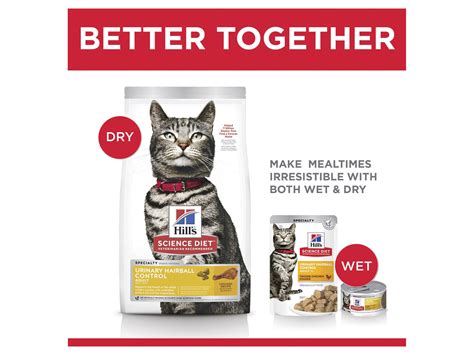 Hills Science Diet Adult Urinary Hairball Control Dry Cat Food Chicken