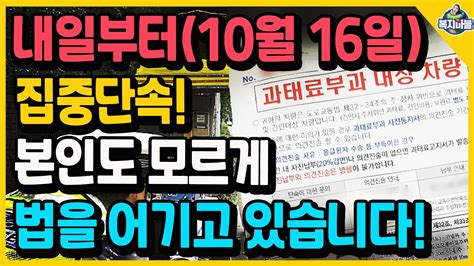 내일부터10월 16일 집중단속 본인도 모르게 법을 어기고 있습니다 특히 중고차 타시는 분들 확인하세요~ Youtube