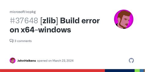 Zlib Build Error On X64 Windows Issue 37648 Microsoft Vcpkg GitHub