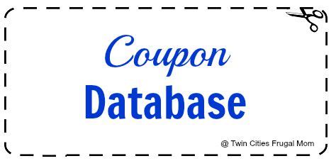 Coupon Database Twin Cities Frugal Mom Worksheets Library