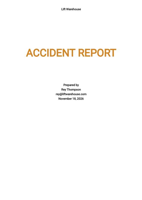 FREE Accident Report Templates Edit Download Template Net