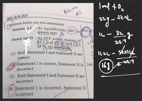 Statement I Is Correct Statement II Is Incorrect Filo
