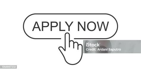 이제 아이콘을 라인 스타일로 적용합니다 흰색 격리 된 배경에 격리 된 평면 손가락 커서 앱 및 웹 디자인 버튼 클릭 벡터 일러스트레이션 컴퓨터 마우스에 대한 스톡 벡터 아트