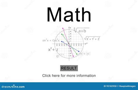Equation Formula Geometry Calculation Concept Stock Illustration