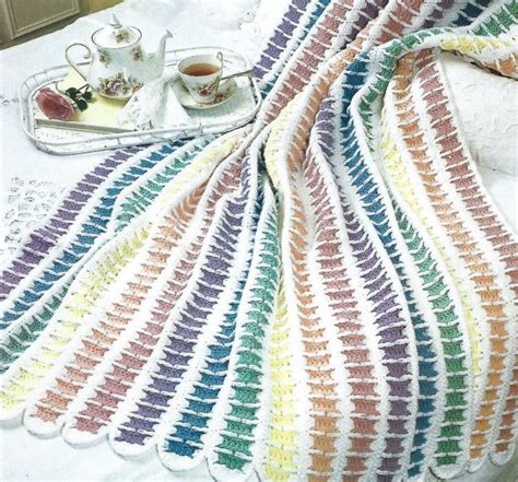 Mile A Minute Crochet Pattern Restful Rainbow Afghan Pdf Instant
