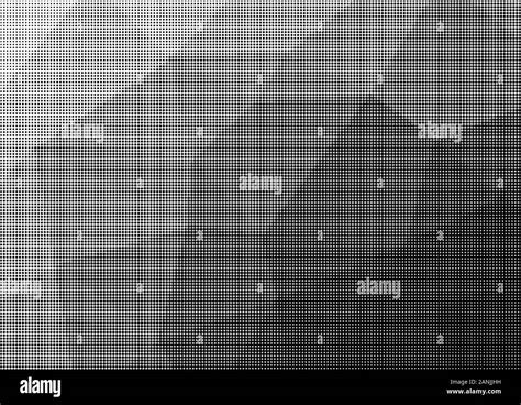 Abstract Monochrome Halftone Pattern Soft Dynamic Linesvector Illustration With Dots Stock