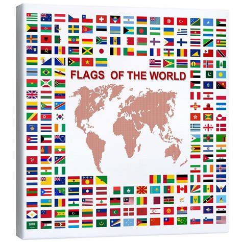 Posterlounge Leinwandbild Editors Choice Flaggen Der Welt Wohnzimmer