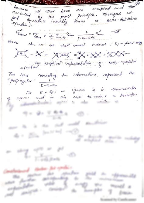 Solution Bruckner G Matrix Bethe Goldstein Equation Hartree Fock