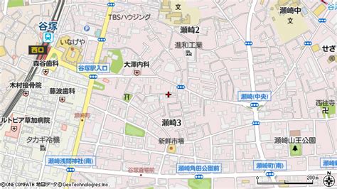 埼玉県草加市瀬崎 地図（住所一覧から検索） ：マピオン