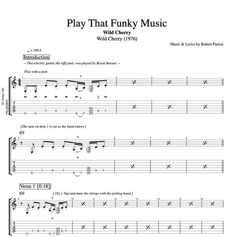 Play That Funky Music · Wild Cherry Guitar Bass Horns Drums