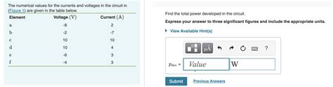 Solved The Numerical Values For The Currents And Voltages In Chegg
