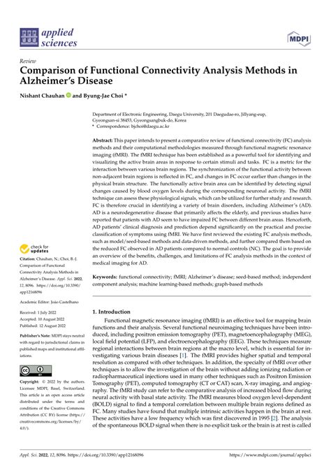 pdf comparison of functional connectivity analysis methods in