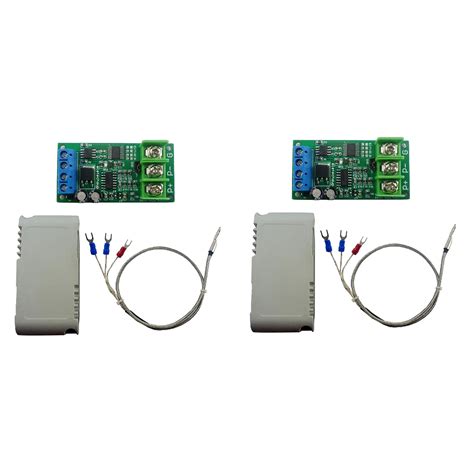 2x Dc 8 25v Pt100 Thermal Resistance To Temperature Converter Rs485 Modbus Rtu Rtd Sensor Module