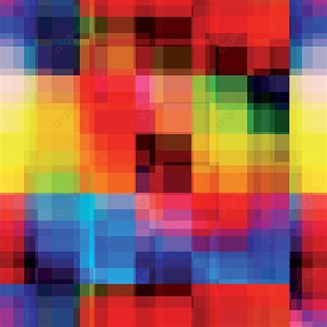 Rainbow Blurred Pixels Seamless Pattern Rectangle Overlay Backdrop