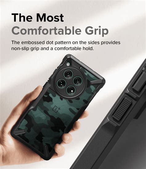 Ringke Fusion-X Camo Black Case for OnePlus 12 with Military Design ...