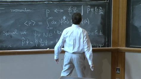Lecture 5 Operators And The Schrödinger Equation Youtube