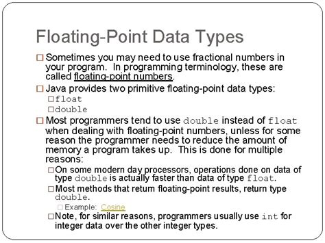 Primitive Data Types And Arithmetic Operations Cs