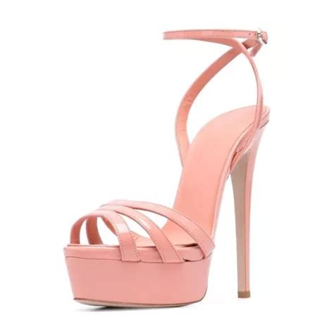 Women Peep Toe Ankle Strap Platform Clubwear Shoes Stiletto High Heels
