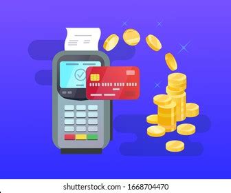 D Pos Terminal Device Qr Code Stock Vector Royalty Free Shutterstock