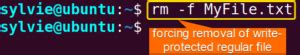 Ways To Remove Write Protected Regular File Using Rm Command