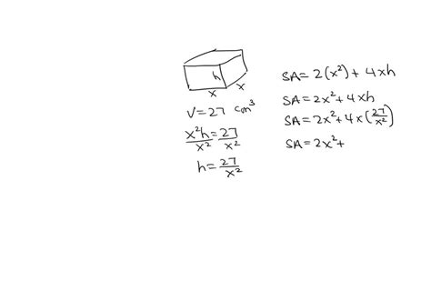 Solved Closed Rectangular Box With Square Base Is To Be Constructed