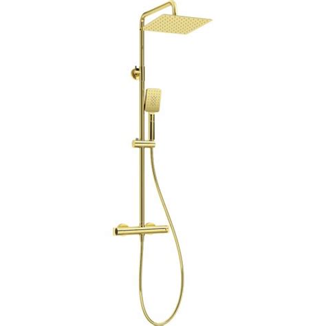 DEANTE Deszczownica THERM gold z baterią prysznicową termostatyczną NAC