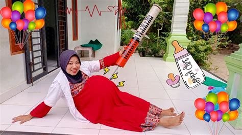Drama Lucu😂🤣🎈 Ibu bidan Hamil pulang dari puskesmas perut nya sakit di ...