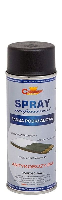 Farba podkładowa antykorozyjna spray 400ml RAL9011 5905179471260