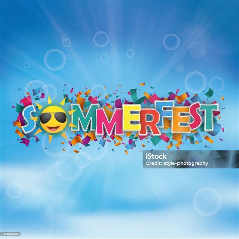 독일어 텍스트 Sommerfest 여름 박람회 번역 Eps 10 벡터 파일 0명에 대한 스톡 벡터 아트 및 기타 이미지 0명