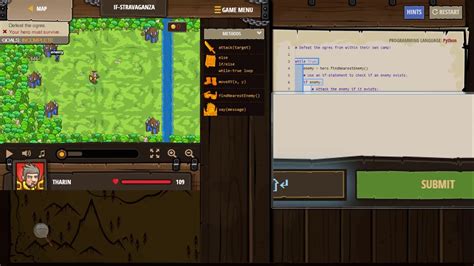 Codecombat Backwoods Forest Level If Stravaganza Bermain Dan