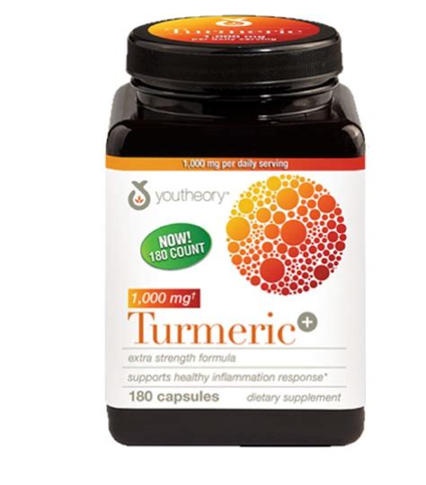 Youtheory Turmeric Extra Strength Formula Capsules 1000 Mg Per Daily