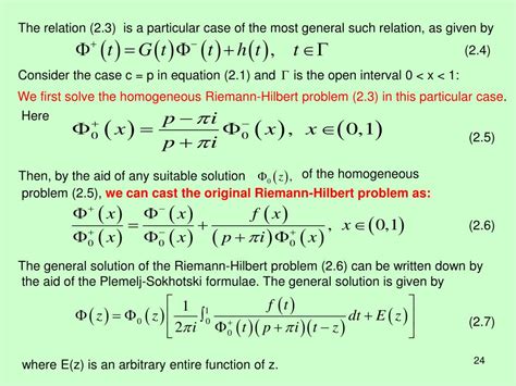 Ppt Singular Integral Equations Arising In Water Wave Problems