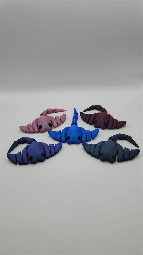 Articulated Stingray 3d Printed Fidget Etsy