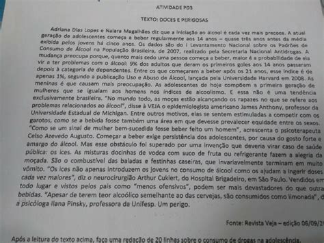 Redação 20 Linhas Pronta