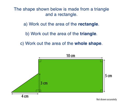 solved the shape shown below is made from a triangle and a rectangle