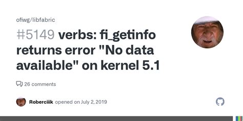 Verbs Figetinfo Returns Error No Data Available On Kernel 51