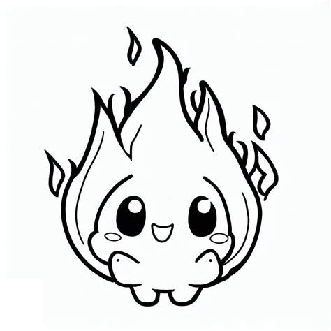 Coloriage Feu Simple Télécharger Et Imprimer Gratuit Sur