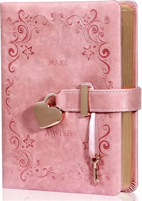 Cagie Diary With Lock For Girls Heart Shaped Lock Journal For Women 290 Pages