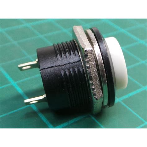 Switch Push Button Spst Momentary R13 507 Off On 250v 3a For 16mm Hole White Dsmcz