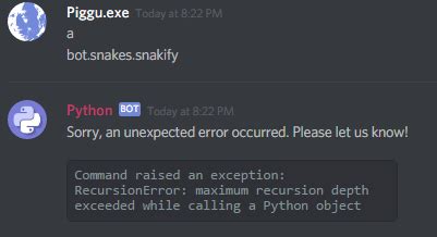 Snakify Error Issue Python Discord GitHub