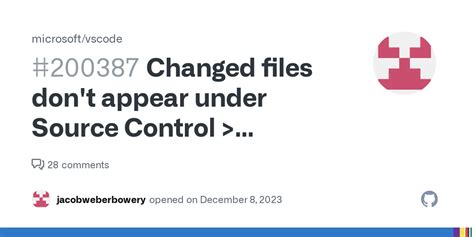 Changed Files Don T Appear Under Source Control Changes Issue Microsoft Vscode